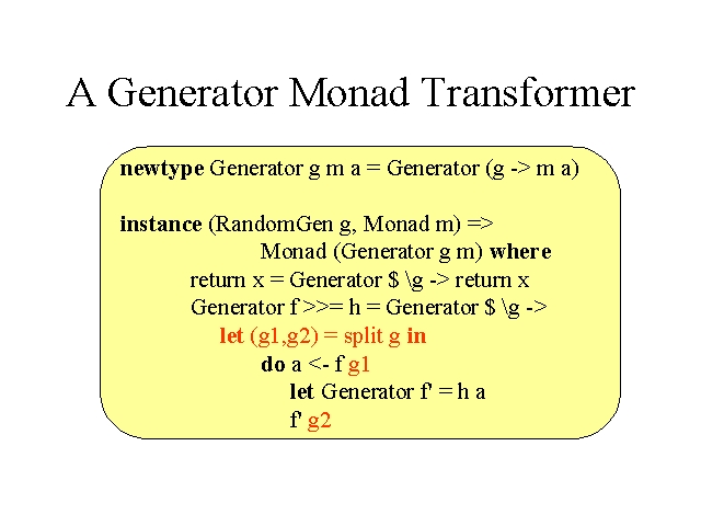 A Generator Monad Transformer